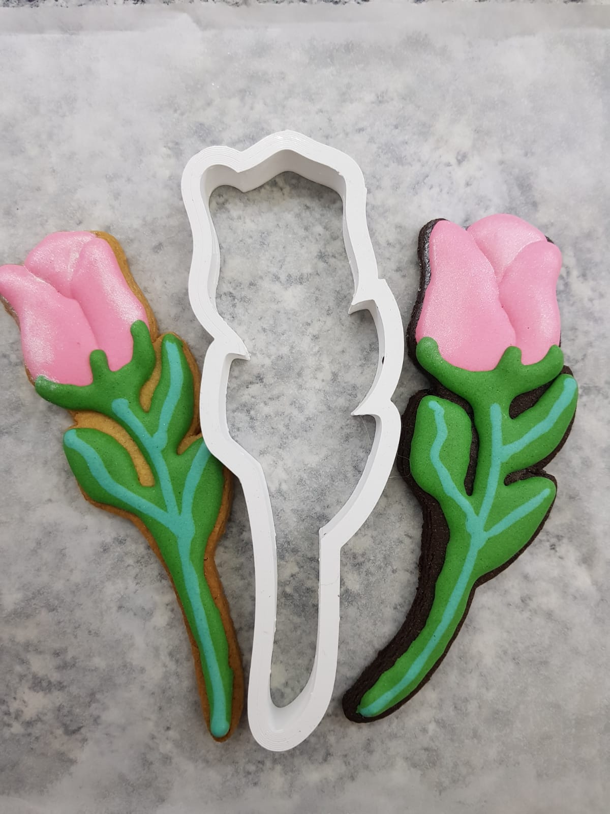 Stem Rose 2 Cookie Cutter HowZedBra Stem Rose 2 Cookie Cutter HowZedBra
